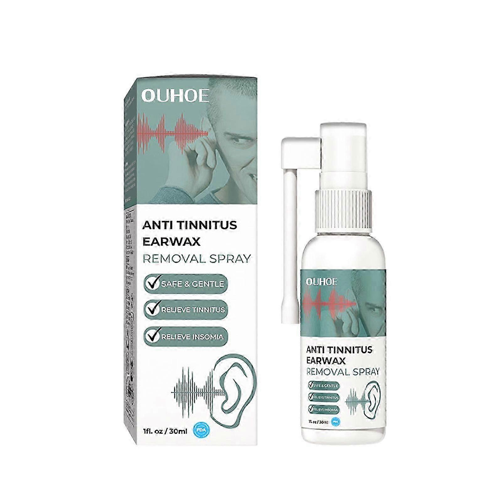 Ouhoe Tinnitus Spray Relieve Tinnitus Earplugs Cleaning Earwax Ear ...