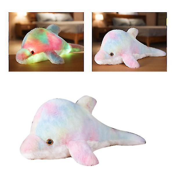 Dolphin PLush Luminous Plush Glowing Dolphin Doll Colorful Pillow Plush ...