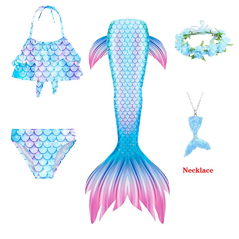 Kids Girls Swimming Mermaid Tail Mermaid Costume Cosplay Children ...