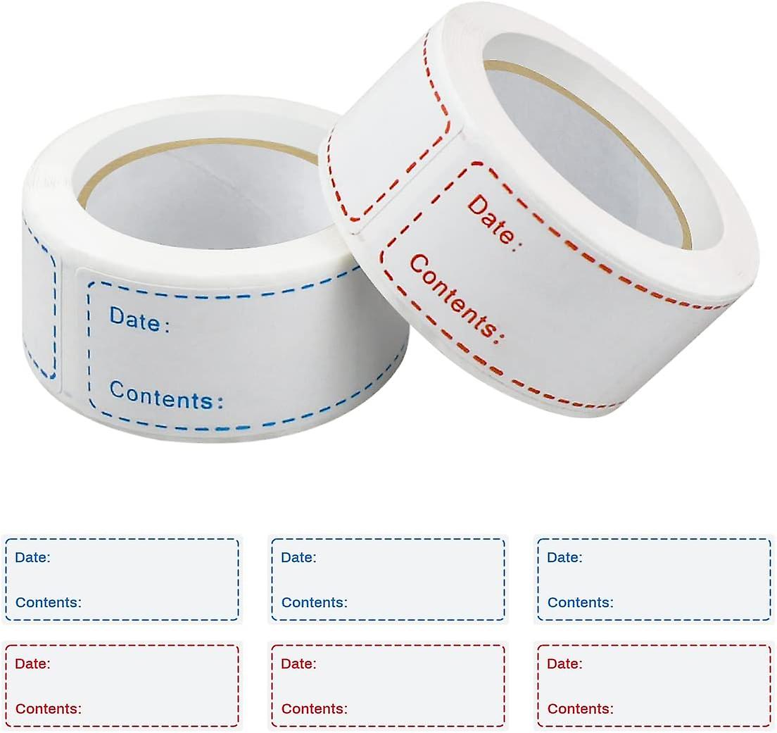 250pcs 2 Rolls Self-adhesive Removable Freezer Labels - Food Date ...