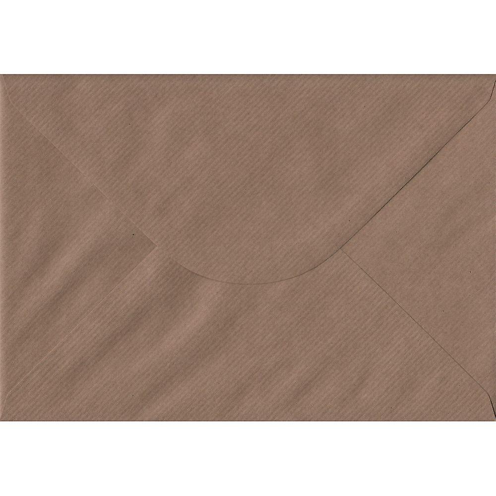 Brown Ribbed Gummed C5/A5 Coloured Brown Envelopes. 100gsm FSC ...