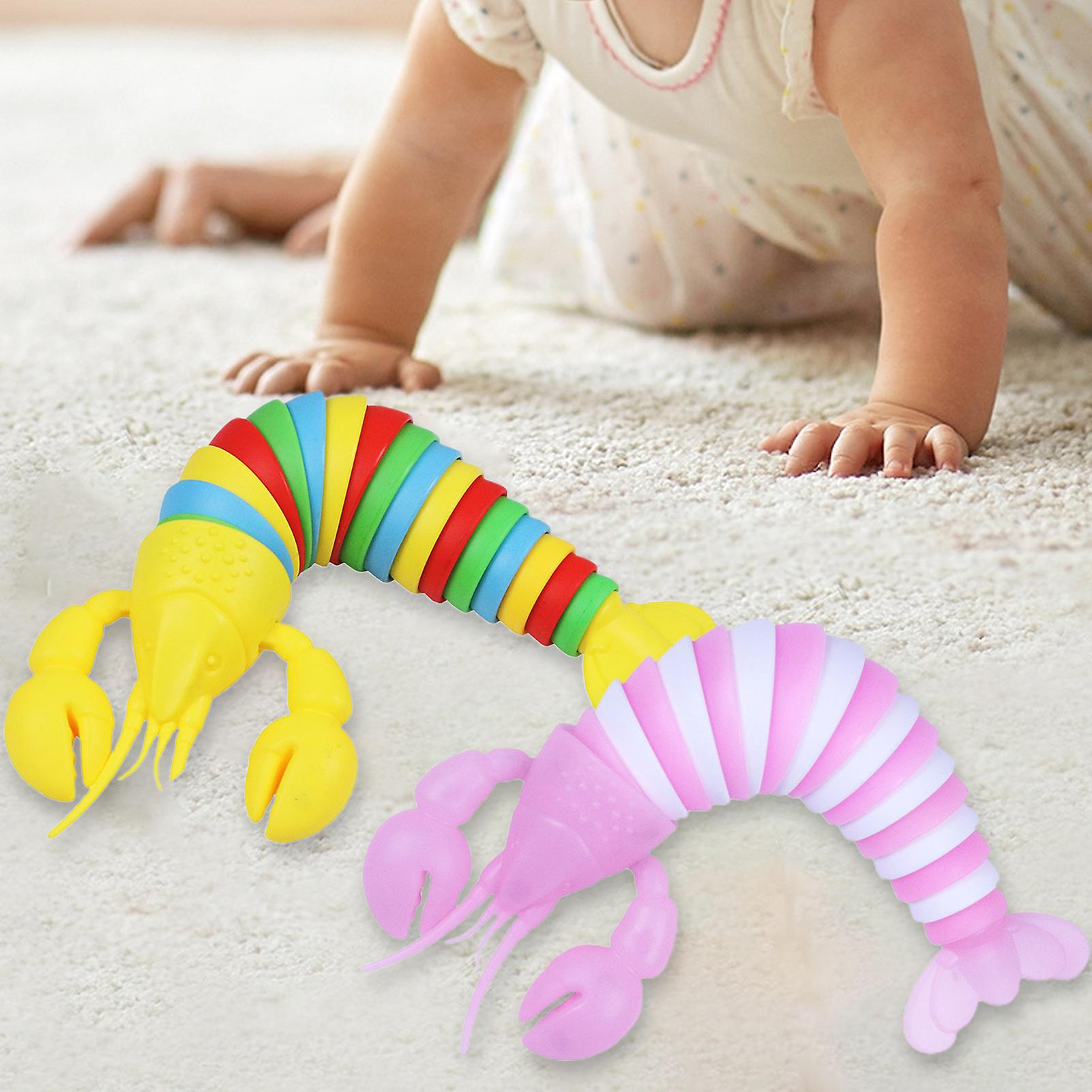 Fidget Lobster Toy Colorful Cute 3D Articulated Stim Toy Wrist Strength ...