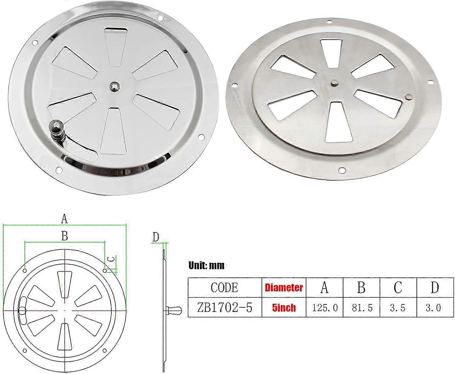 Round Ventilation Grille, Adjustable Ventilation Opening Stainless ...