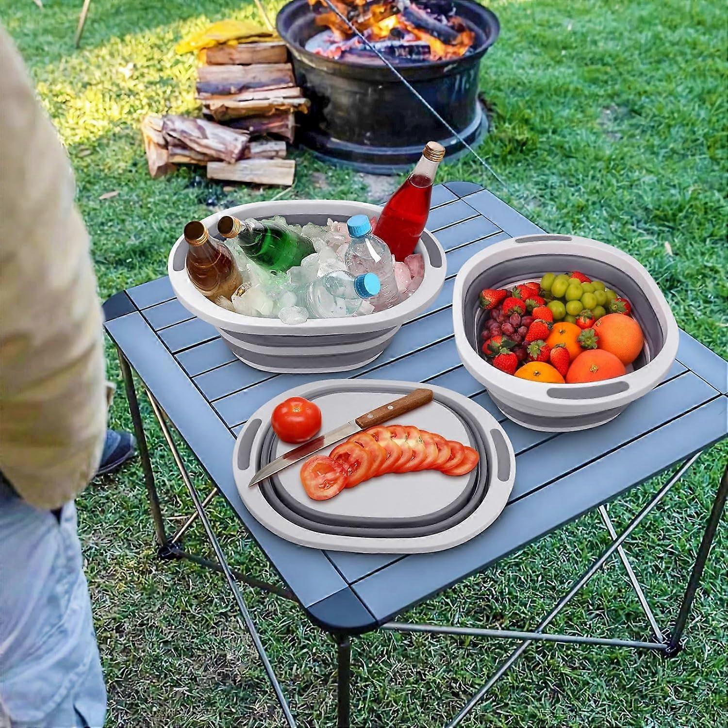 Collapsible Wash Basin, 7.5L Dish Tub Sink Basin Folding Dish Pans for ...