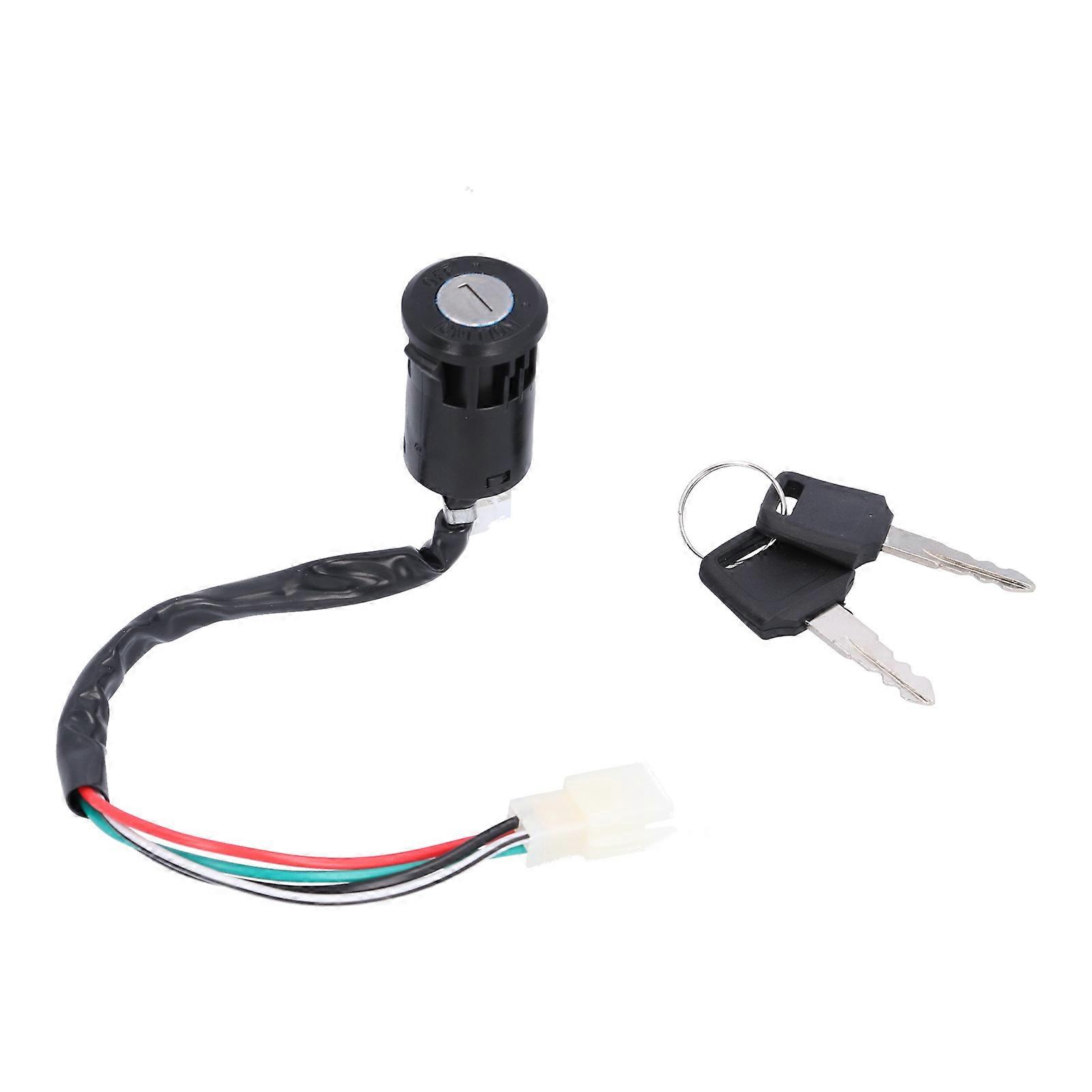 4 Wire Ignition Switch with 2 Keys Fit for 50cc 110cc 125cc 250cc PIT ...