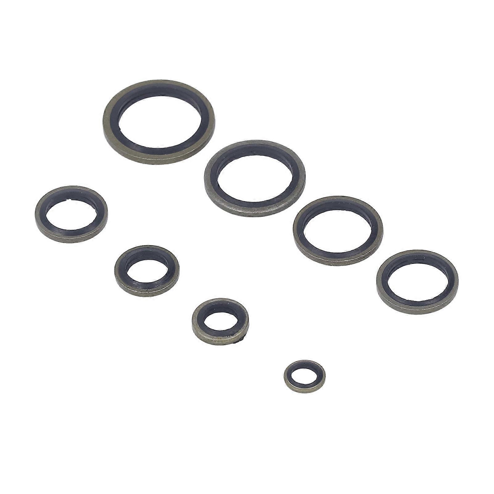 110 Pcs Oil Seal Washer M6 M8 M10 M12 M14 M16 M18 M20 Rubber Bonded ...