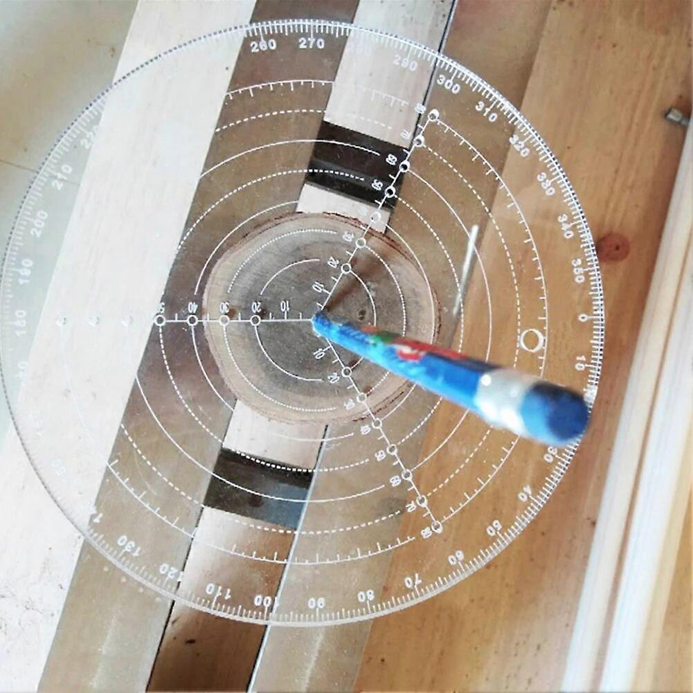Round Center Clear Acrylic Finder Creative Lathe Work Compass Circle ...