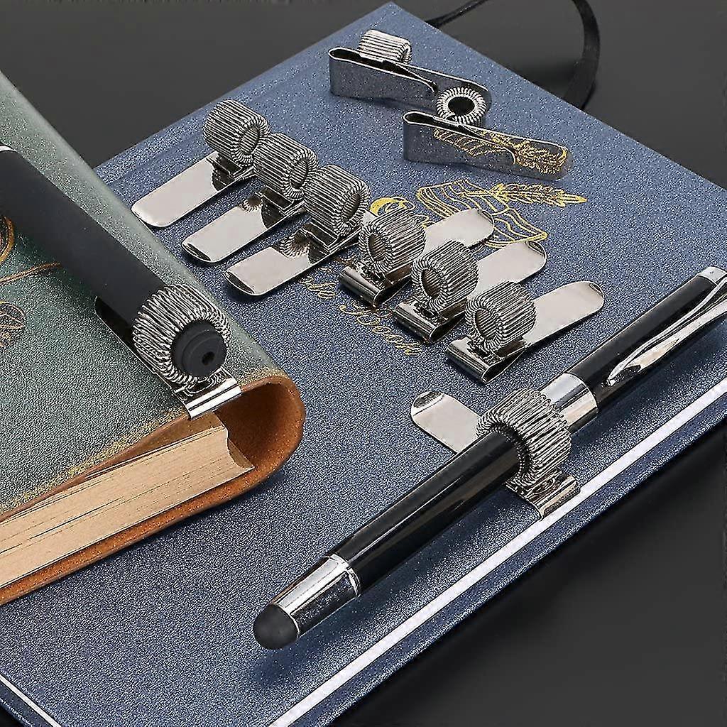 Stainless Pen Holder Clip For Notebook And Clipboard With Spring 5 Top ...