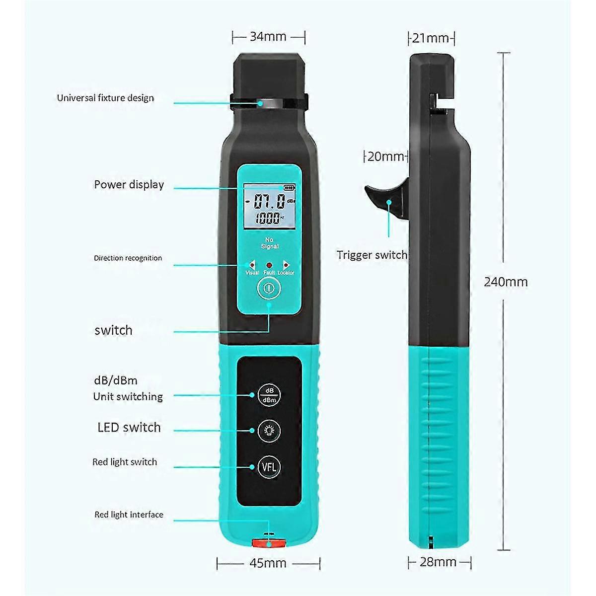 Fiber Optical Identifier 800-1700nm Live Fiber Identifier Built In 10mw ...
