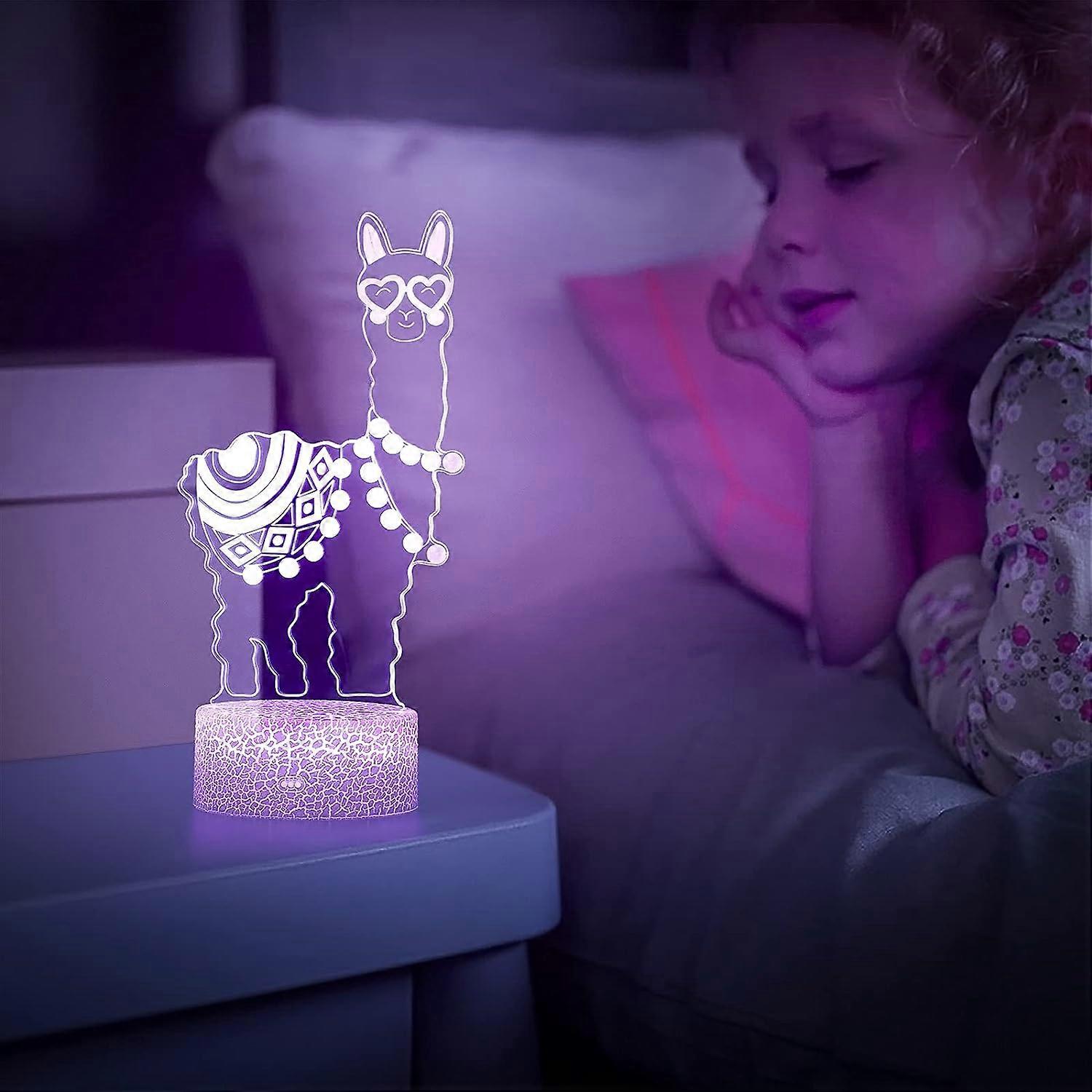 SBSG 3D Illusion Lamp Unicorn, 3D Flying Unicorn Night Light Remote ...