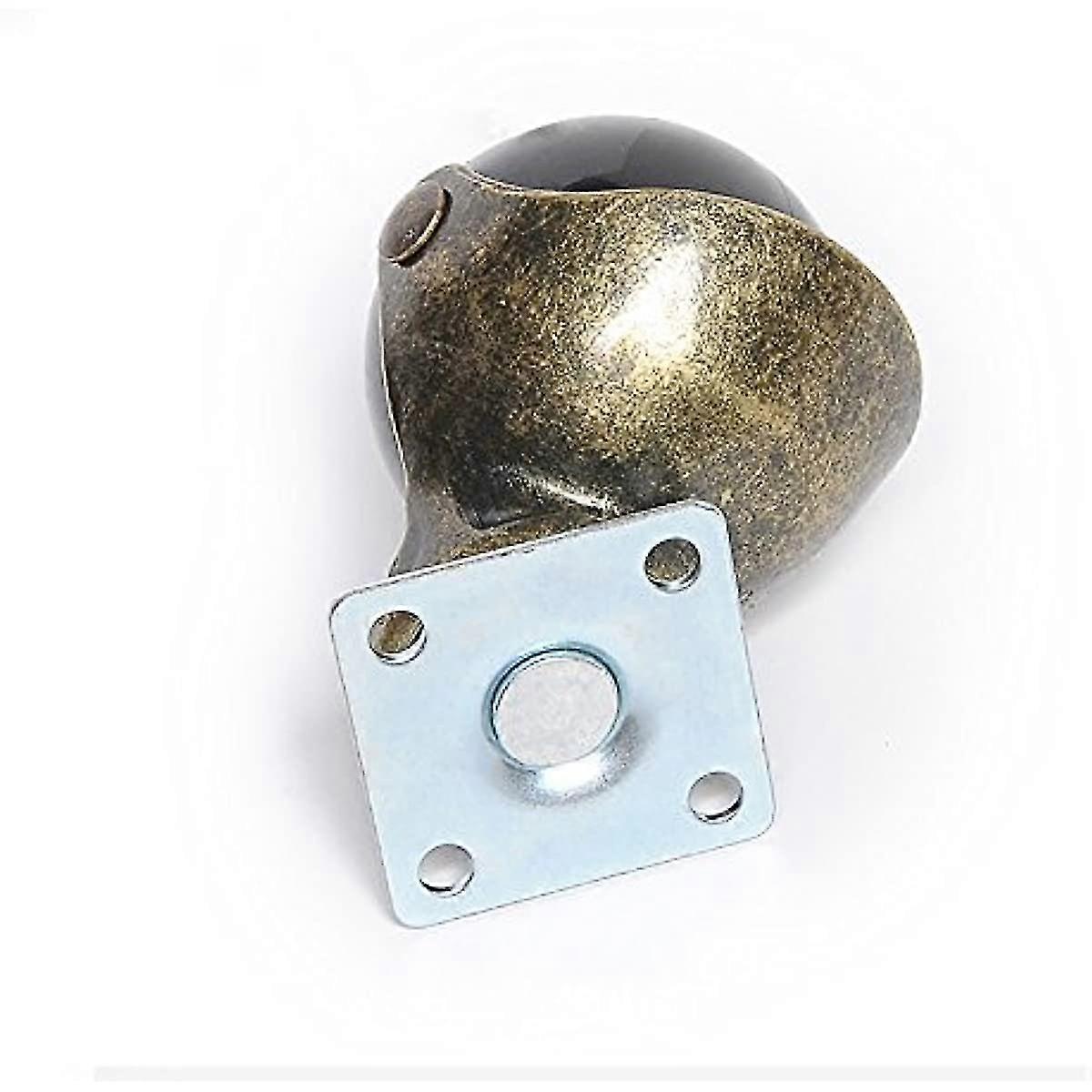 4pcs Ball Caster Wheel 360degree Rotating Antique Swivel Plates Metal ...