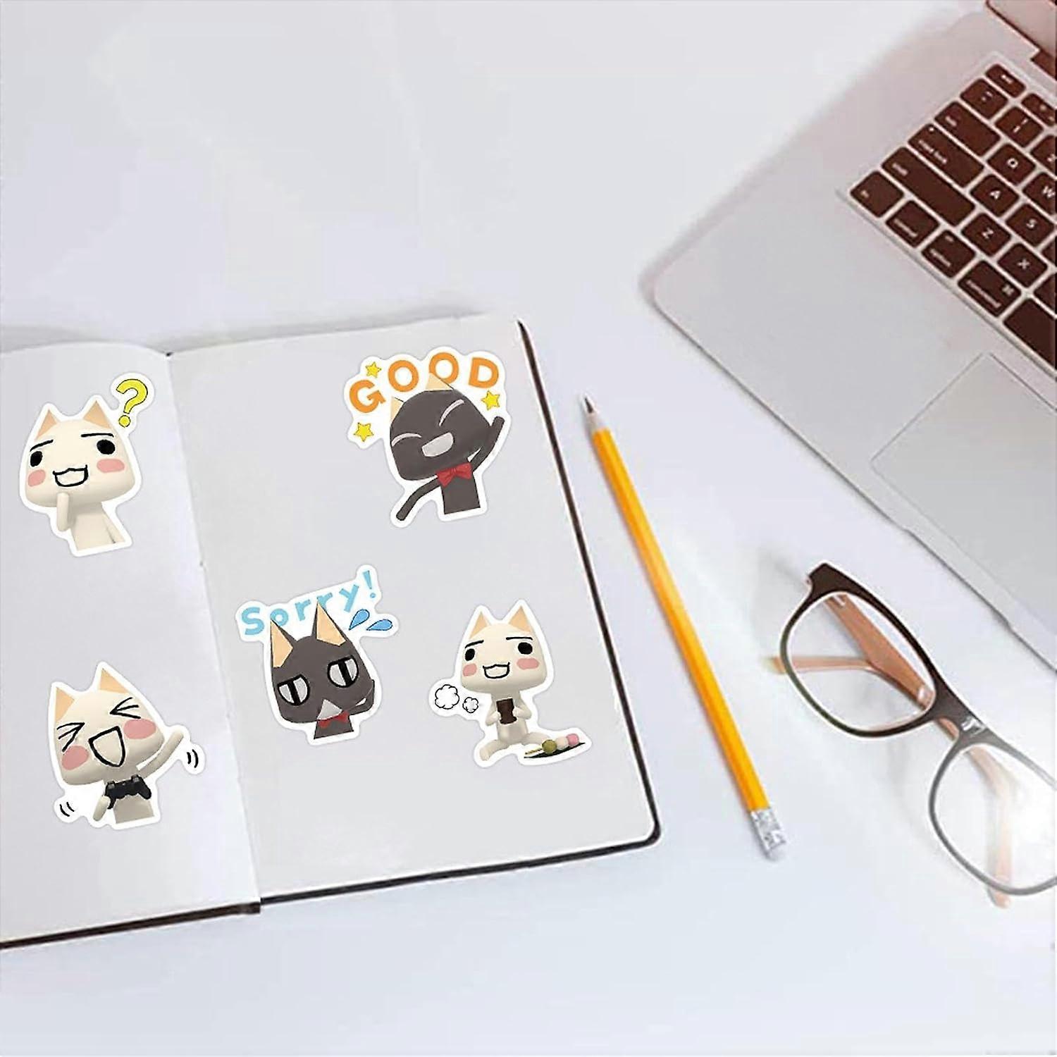 50pcs Inoue Toro Cute Stickers Kawaii Cat Characters Vinyl Graffiti ...