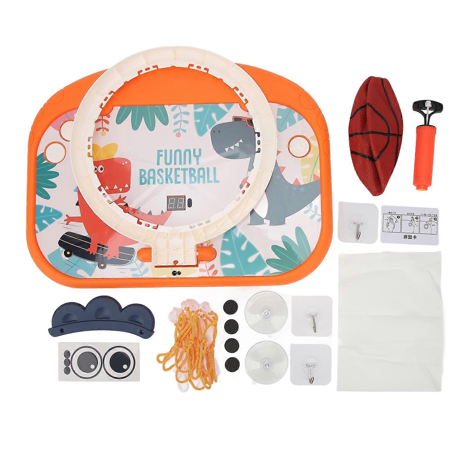 Dinosaur Mini Basketball Hoop with Light Sensor Scoreboard Adjustable ...