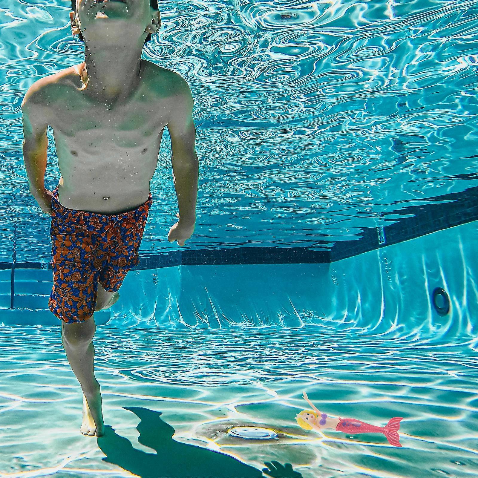 4PCS Mermaid Pool Playsets for Kids Mermaid Figures Dive Toy Set Fun ...