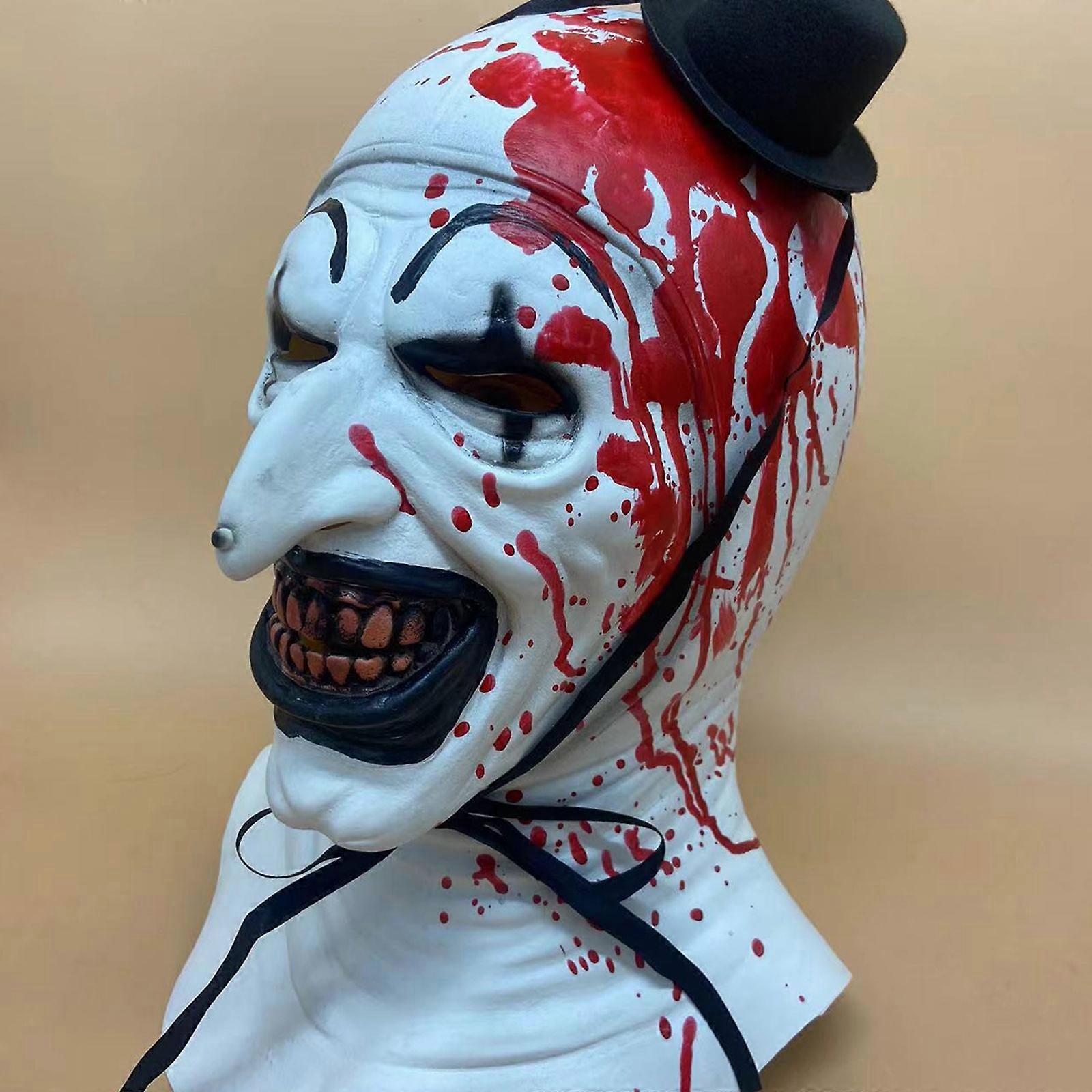 Art Terrifier The Clown Mask Halloween Bloody Mouth Clown Mask Scary ...