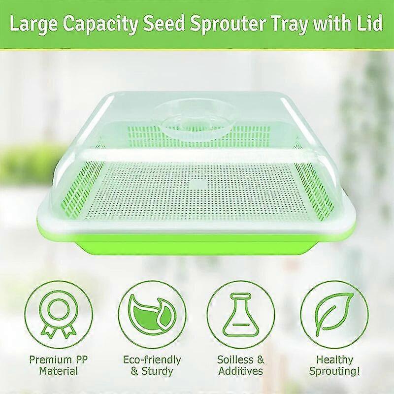 Utmärkt 1/2/4/6set Seed Sprouter Tray Double Layer Hydroponic Nursery ...