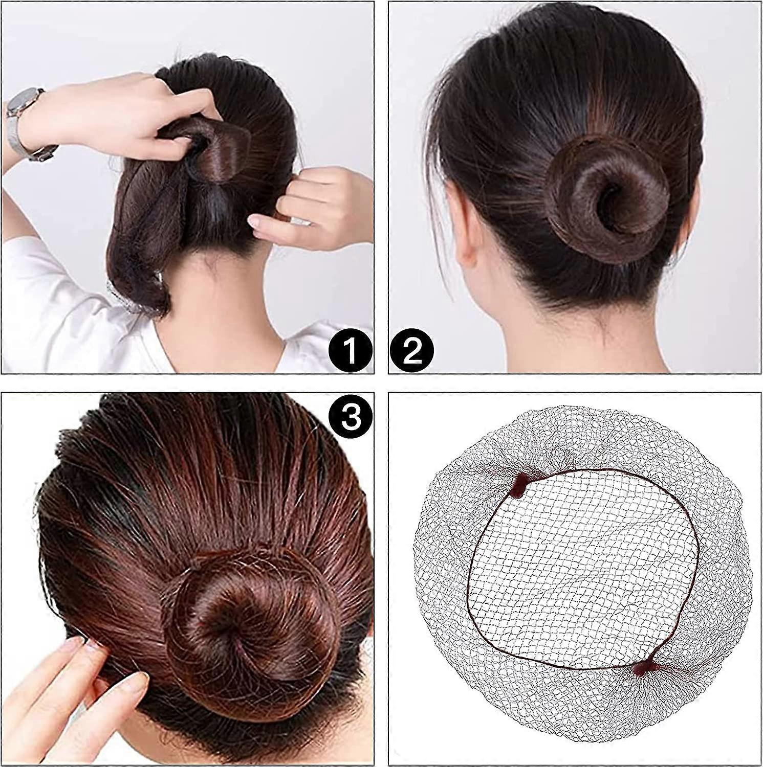 Hair Nets for Women Bun,Invisible Hair Nets Elastic Edge Mesh,Hair Bun ...