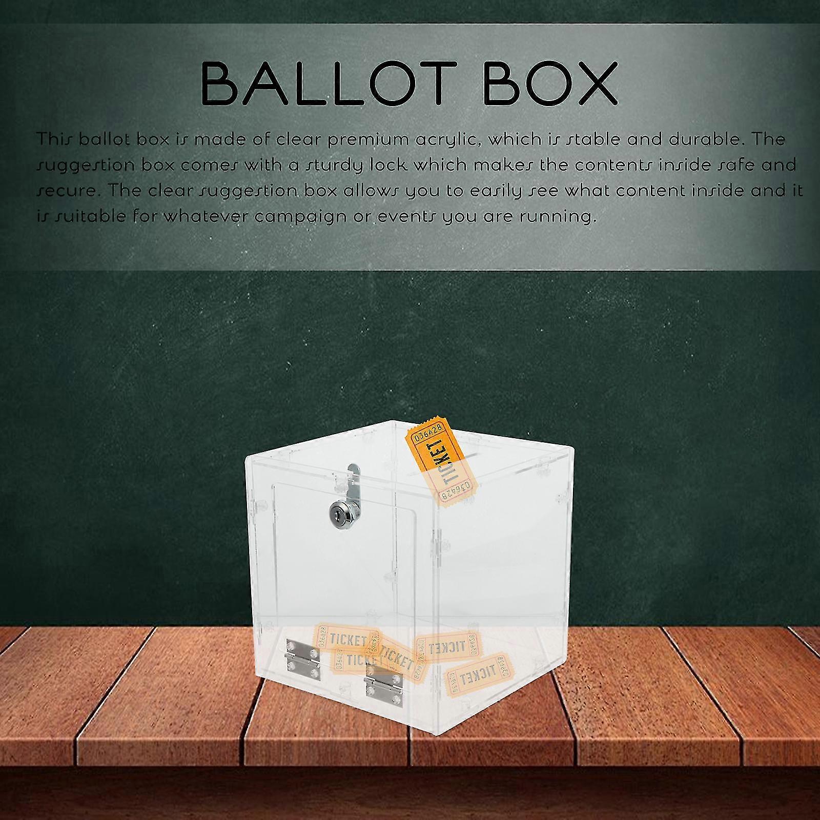 Clear Acrylic Display Donation Box Ballot Box Ticket Suggestion ...