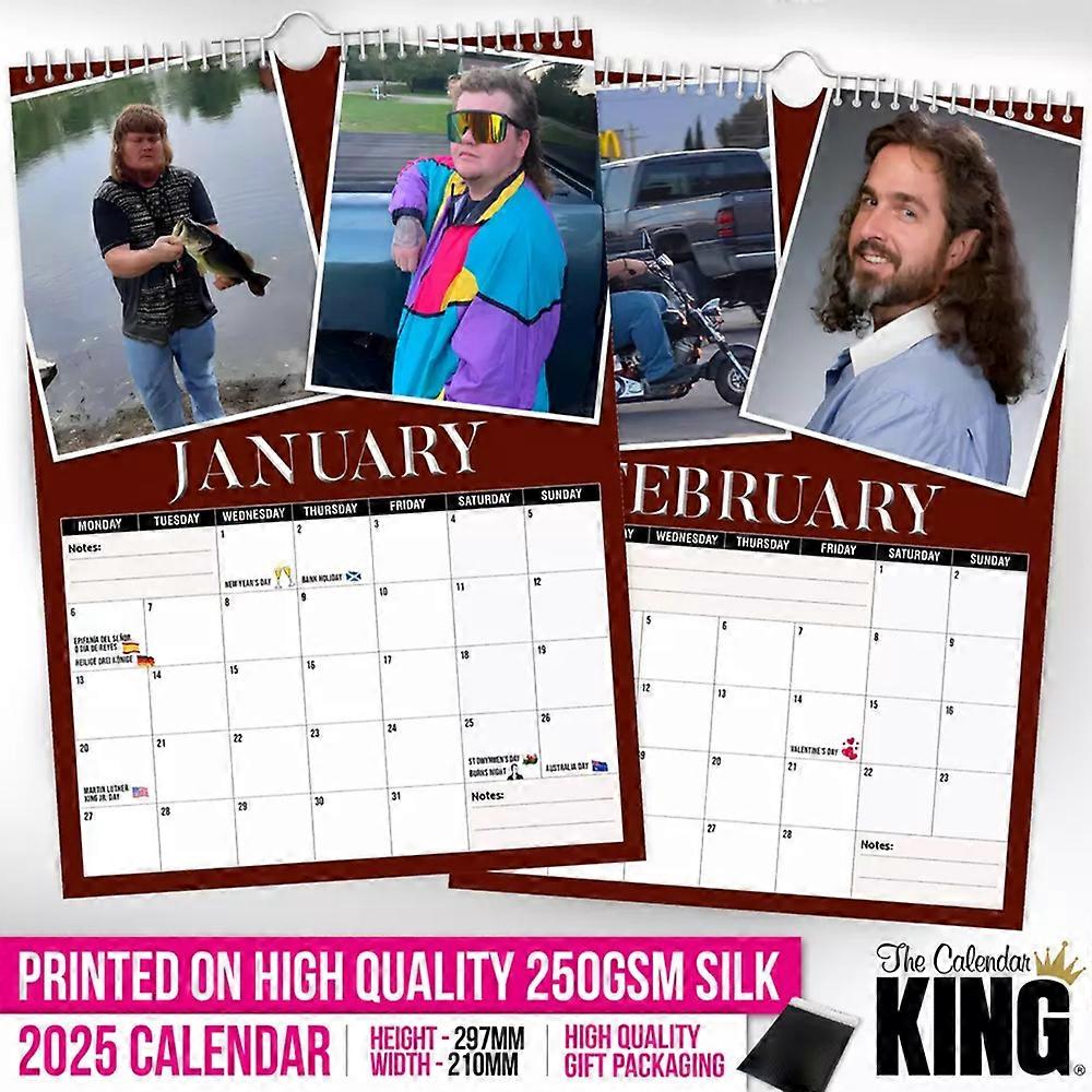 2025 World's Greatest Mullets Calendar Wall Calendars Rock & Roll ...