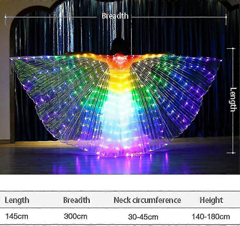 Led Wings For Adult, Led Butterfly Isis Wings Led Isis Wings Glow Light Up Belly Dance Costumes ...