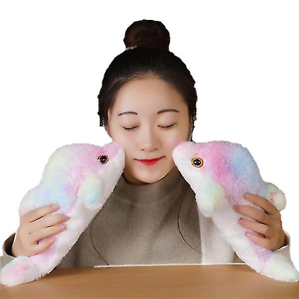 Dolphin PLush Luminous Plush Glowing Dolphin Doll Colorful Pillow Plush ...