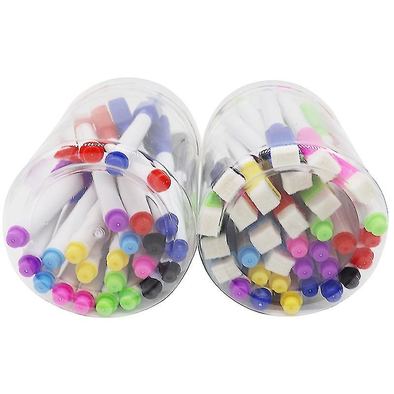 24 Pck Of Erasable Whiteboard With Tape Brushes 8-color Ink Buckets ...