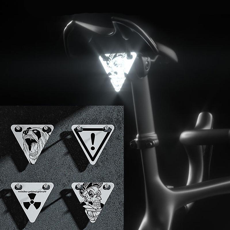 Bicycle Reflective Stickers Triangle Warning Reflector Magnetic Bike ...