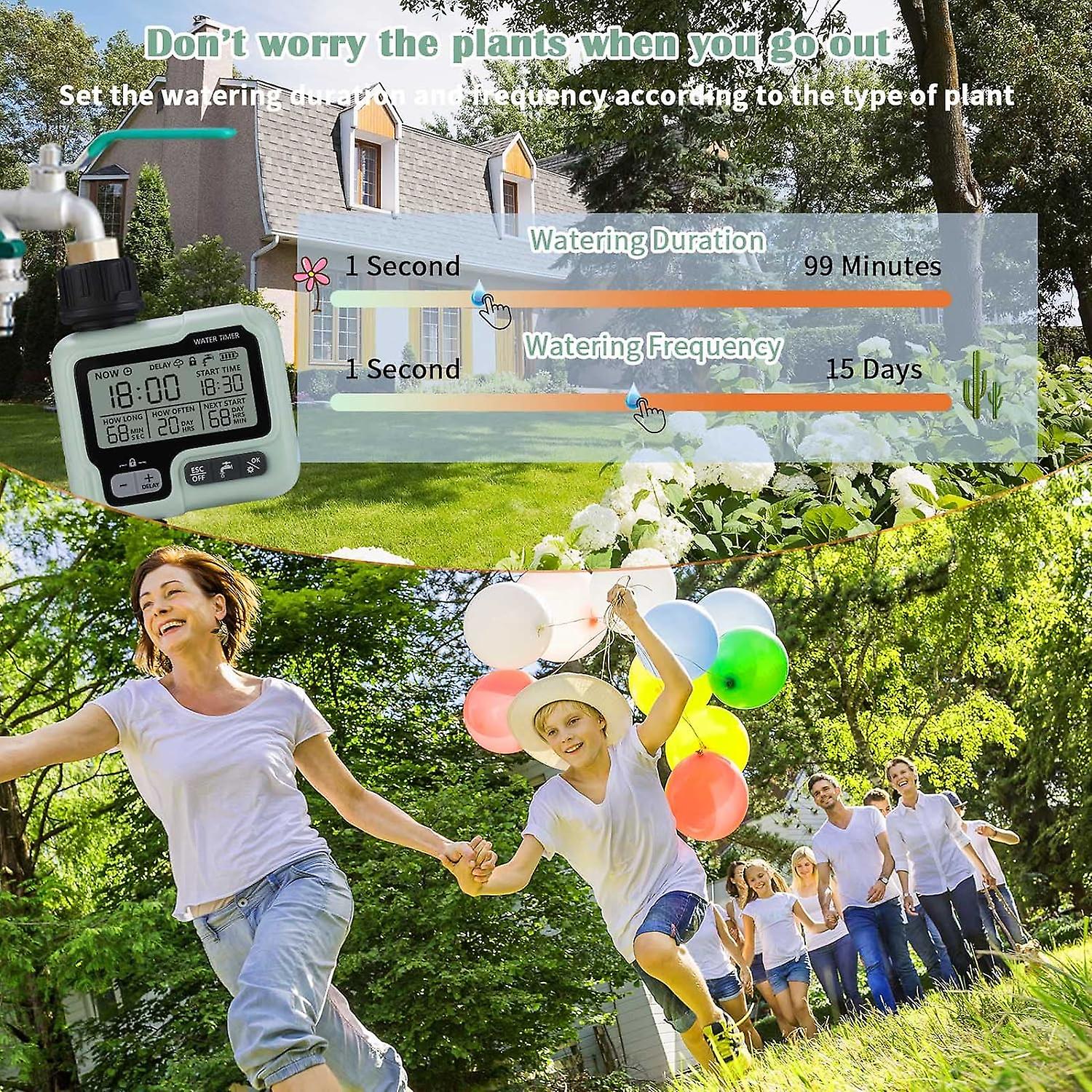 Johgee Automatic Watering Timer Drip Watering Timer, Waterproof and ...