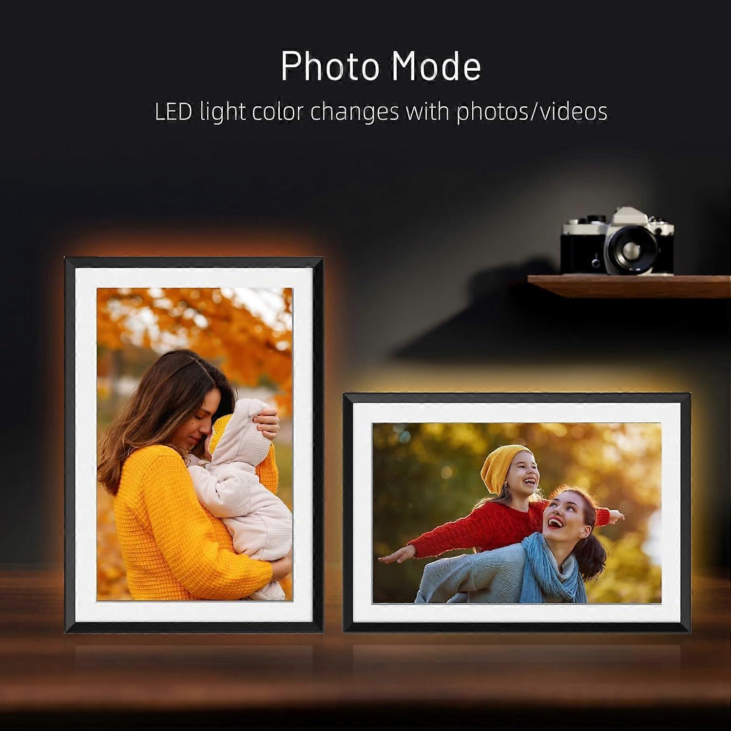 Digital Photo Frame 10.1 Inch WiFi Digital Photo Frame with LED Light ...