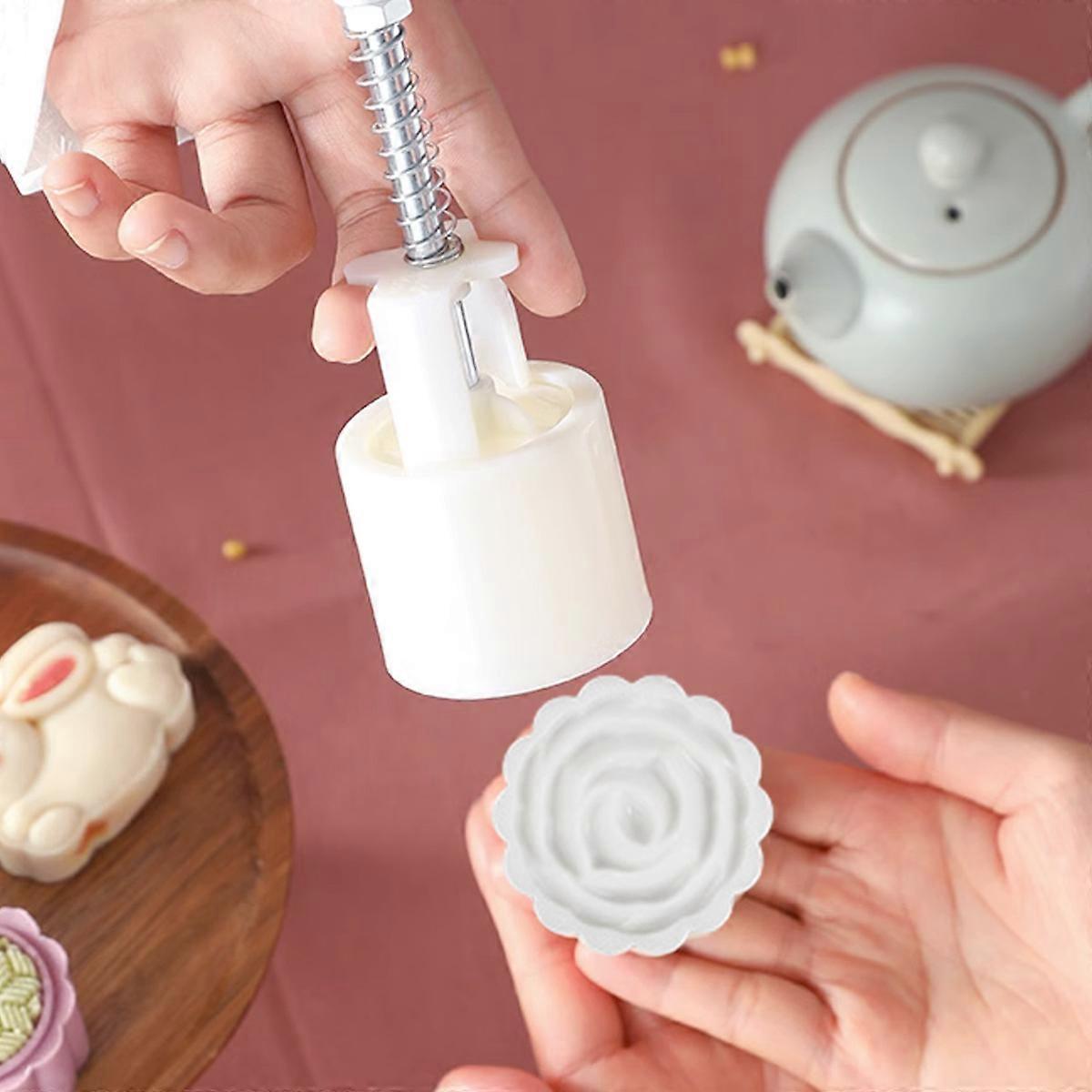 Mooncake Press Molds, Chinese Flower Moon Cake Press Mold, Hand Pressed ...