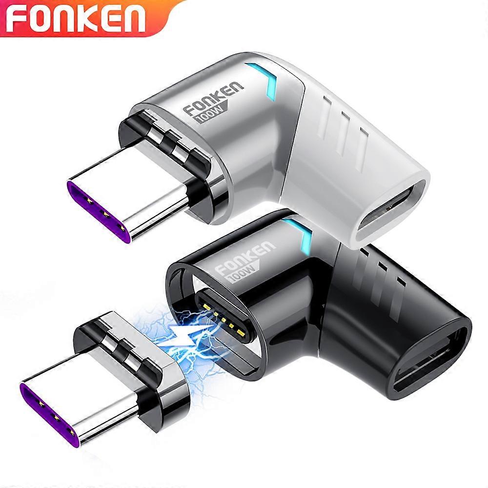 Magnetic adapter USB Type-C 100W, Fast load, magnet converter, magnetic ...
