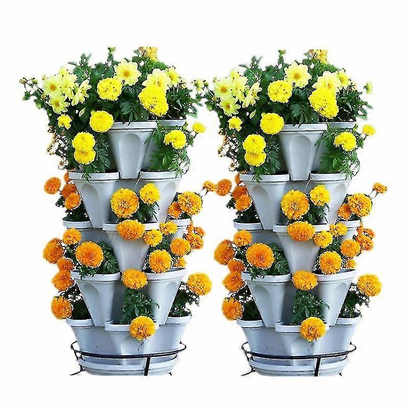 Flower Herb Self Watering Stacking Planting Pot SIngle Layer Tower ...