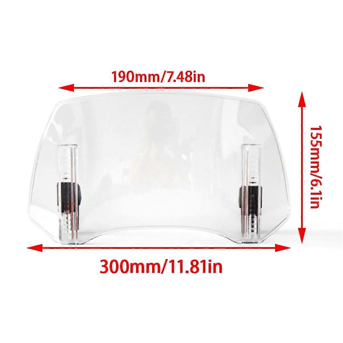 Transparent Universal Motorcy Windshield Extension Adjustable Spoiler ...