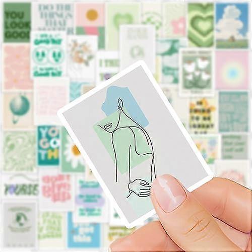 Motivational Aesthetic Stickers for Water Bottles, 50PCS Cute Preppy ...