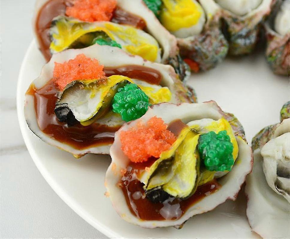 6pcs Fake Oysters Artificial Shellfish Seafood Model For Decoration ...
