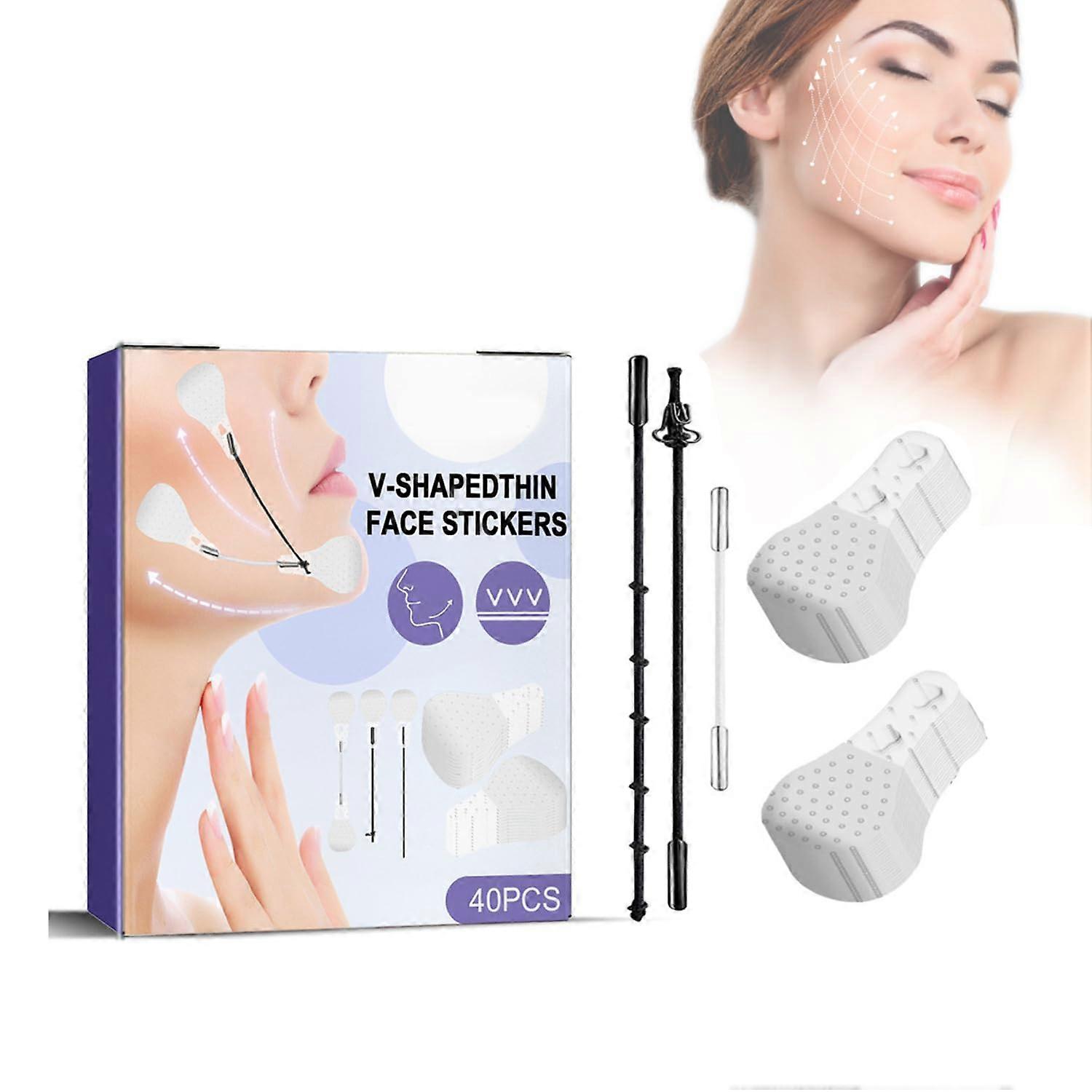 80 Pcs Face Lifting Tapes, Invisible Facelift Stickers, Eye Neck ...