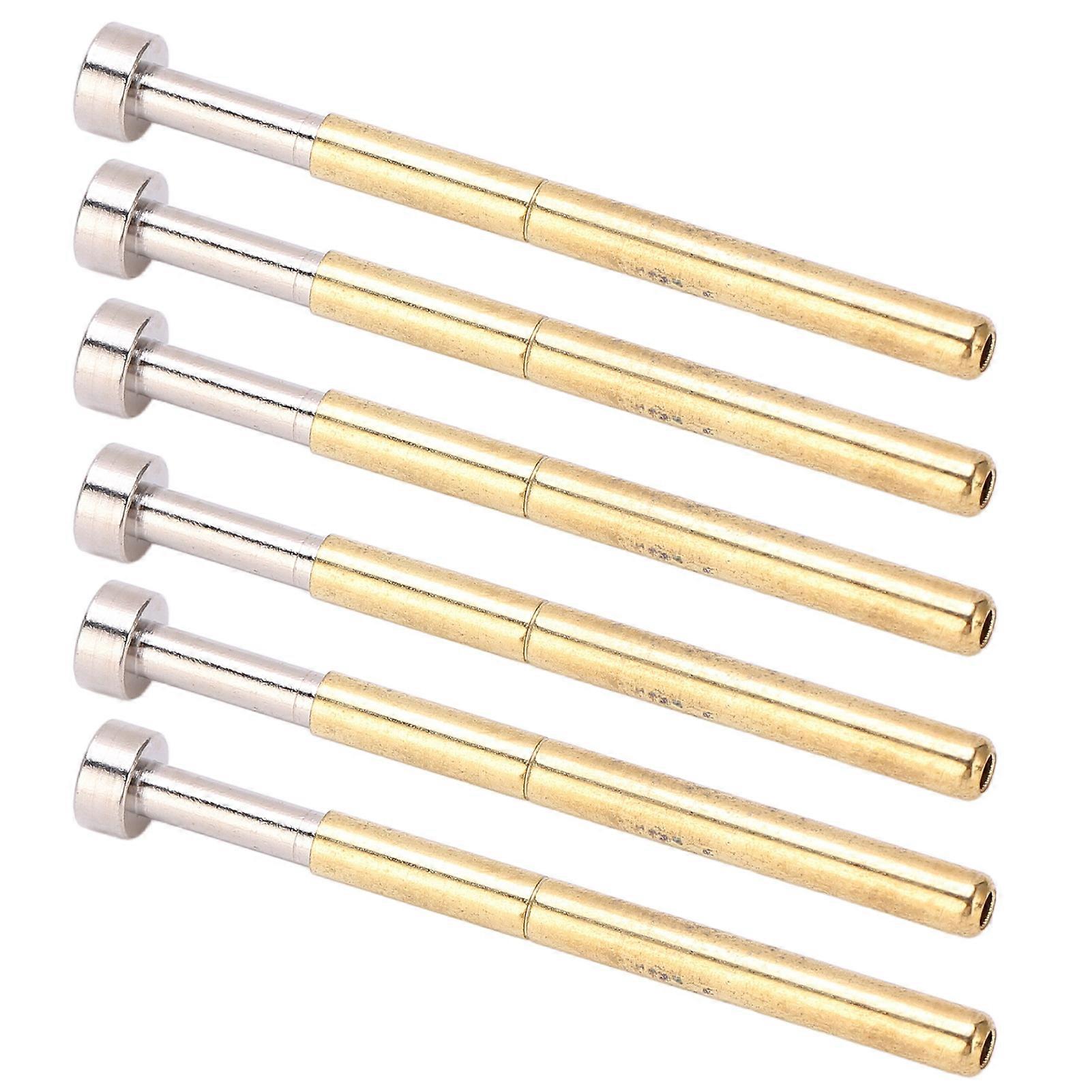 100pcs Pogo Pin Flat Head Spring Test Probe Brass Material 2.36mm/0.1in ...