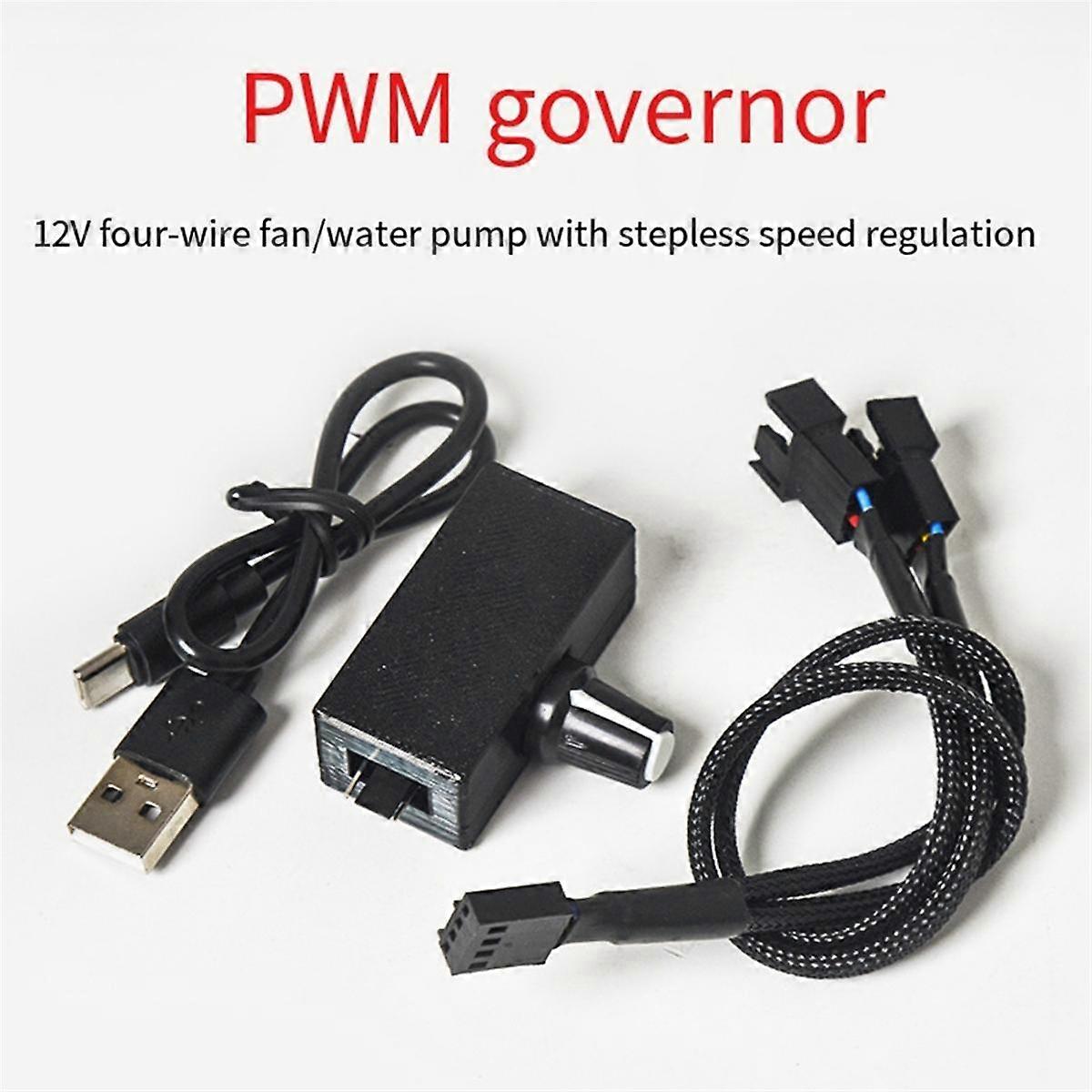 PWM Speed Controller 12V 4Pin PWM Fan Governor USB TYPE-C Power Supply ...
