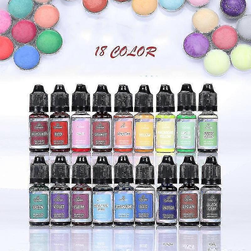 18 Colours Liquid Oil-based Dye For Wax, Vivid Candle Colour Dye For ...