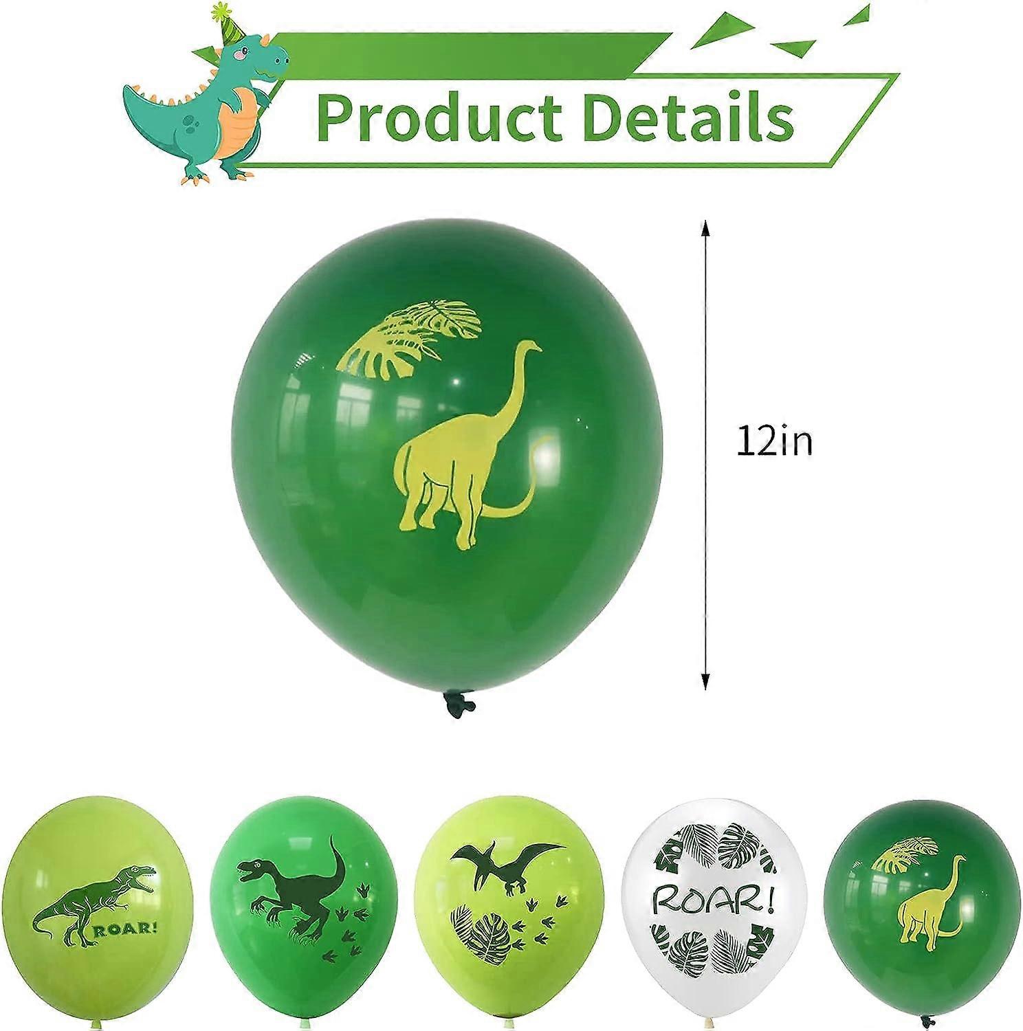 Dinosaur Balloons for Boys Birthday Party, 30 Pieces Dinosaurs Latex ...