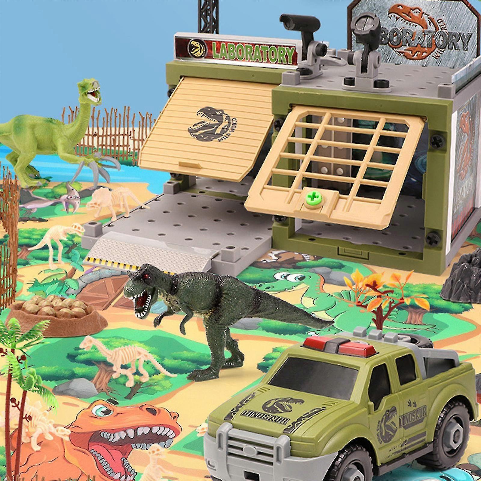 World Dinosaur Paradise Assembly Toy With Game Mat Children's Diy ...