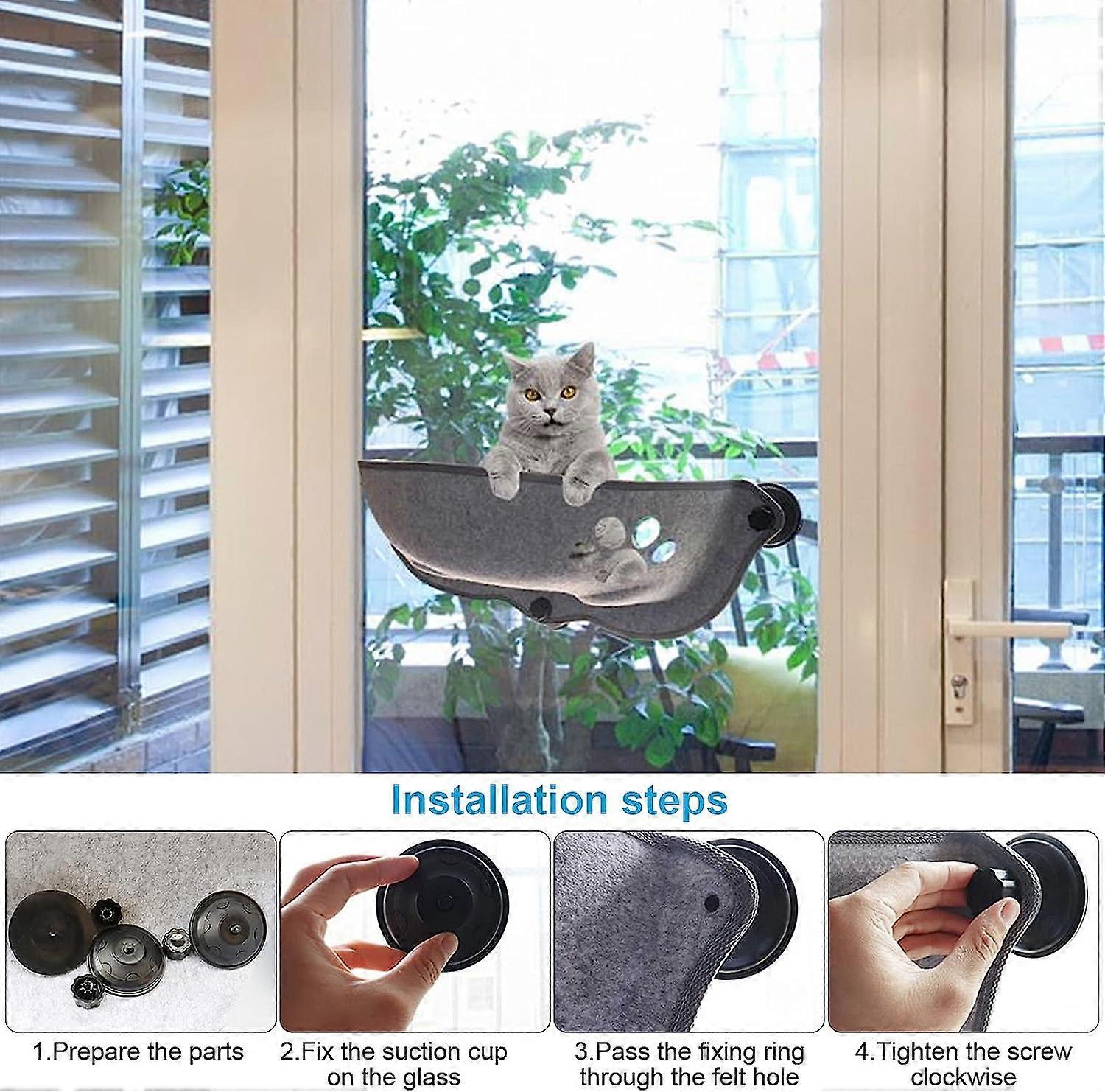 Cat Hammock, Cat Window Lounger, Cat Bed Window with Suction Cup for ...