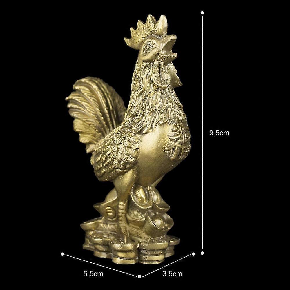 Brass Rooster Statue Feng Shui Handmade Chicken Figurine Collection ...