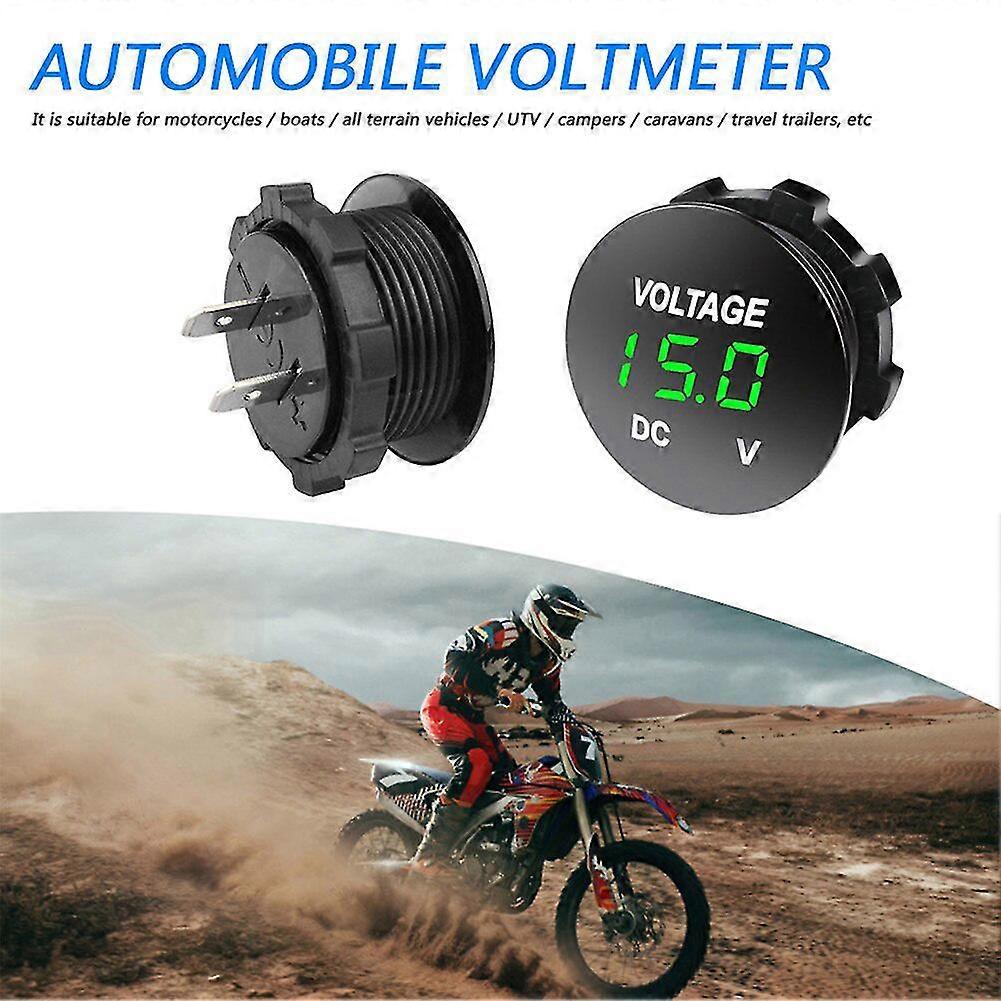 12v Voltmeter Led Digital Display, Volt Meter Volta Scale Gau 12-24v Er ...
