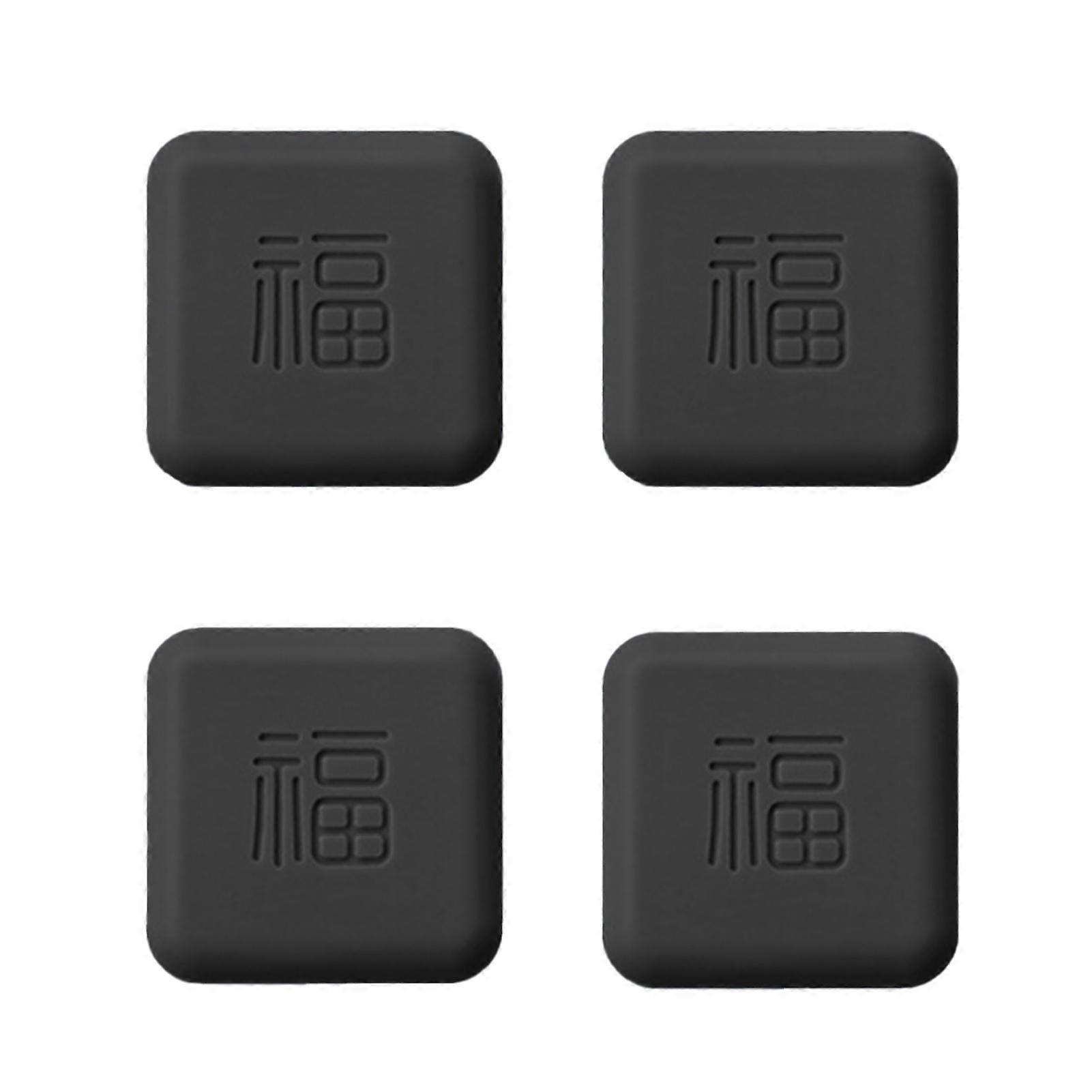 4Pcs Door Handle Bumper Square Anti-collision Silicone Fu Character ...
