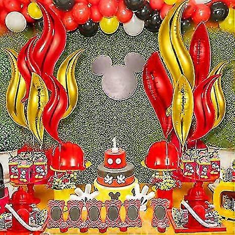 10 Pcs Fake Fire Balloons Firefighter Fire Truck Birthday Party ...