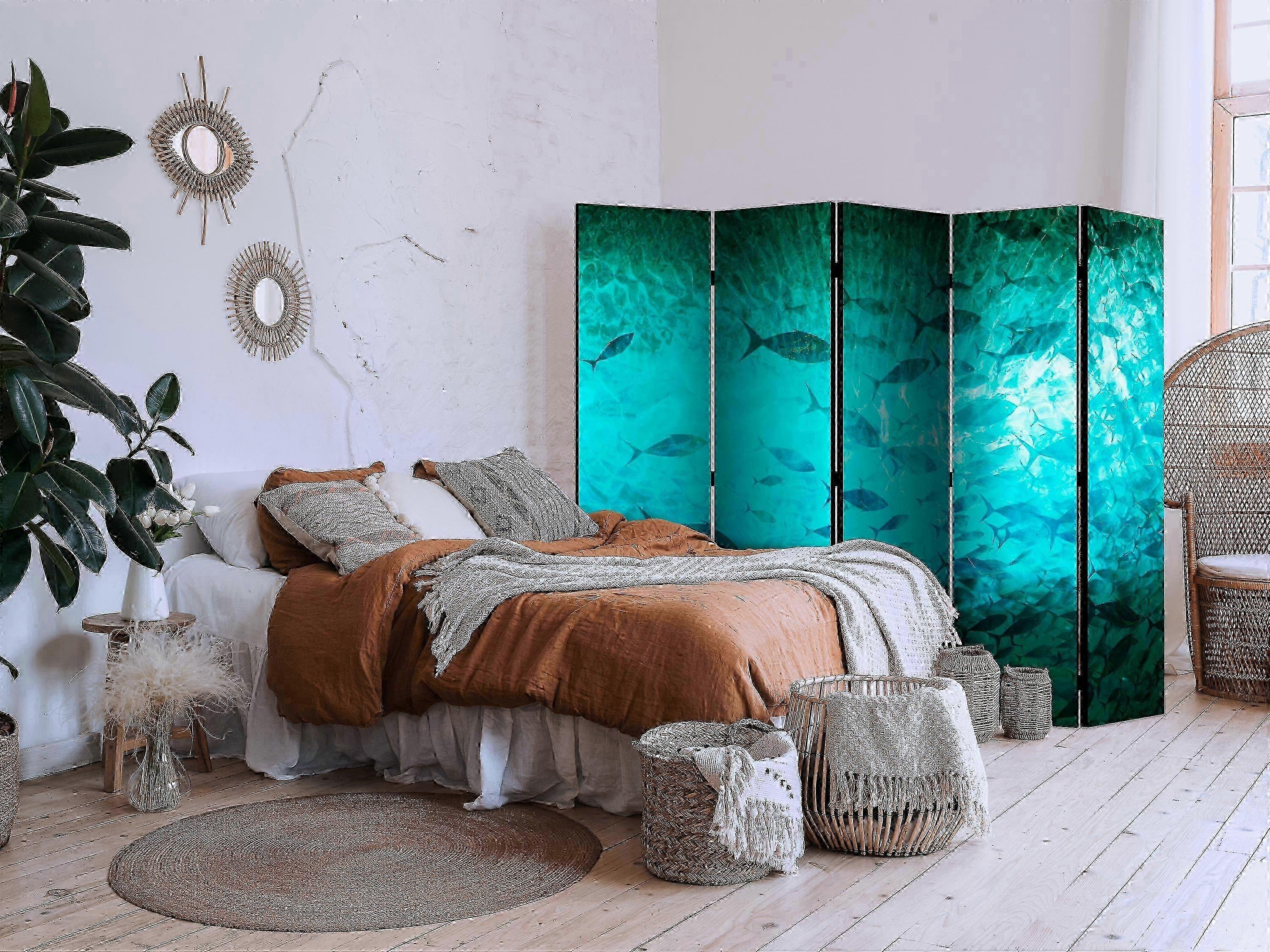 Room Divider - Underwater Paradise - Numerous Shoal of Fish in a ...
