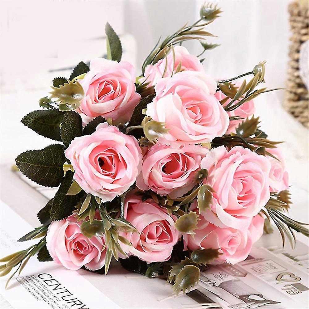 Artificial Rose 6pcs Open Flower Realistic Blossom Roses Bouquets For ...