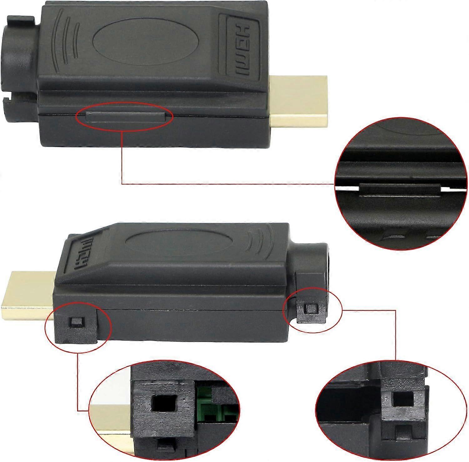 HDMI Screw Terminal Block Adapter, Gold Plated HDMI Male to Solderless ...