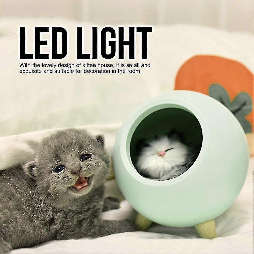 Cat Night Light Small Pet House Led Night Light Usb Charging Soft ...